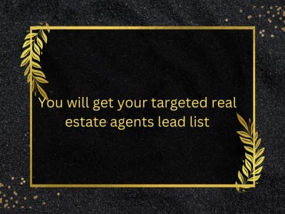 Your targeted real estate agents' lead list | Upwork