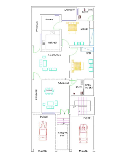 An amazing 2d Architectural plan of your House. | Upwork