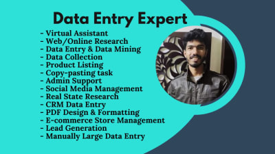 Virtual assistant for data entry and web research | Upwork