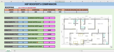 Hip Roofer's companion, an excel template that eases roofers ...