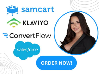 Convertflow Samcart Klaviyo Salesforce setup for ecommerce marketing | Upwork