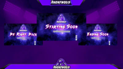 Twitch logo, stream package and animated overlays for streamlabs obs ...
