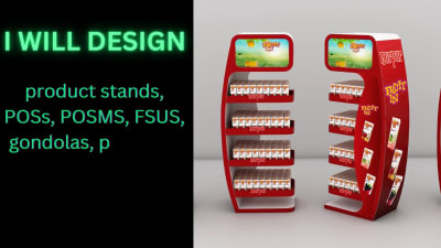 Realistic 3d product design, artwork, POP/POS/POSM & retail display ...