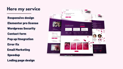 Design Responsive WordPress Landing Page by Elementor pro | Upwork