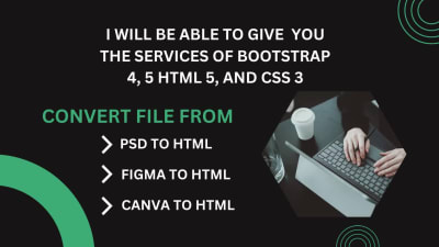 Bootstrap 4, 5 HTML5 and CSS3 for a website. | Upwork