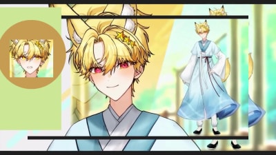 A professional live2d vtuber model fro vtube studio, face rig | Upwork