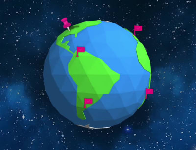 Interactive 3D spinning globe for website (Three.js / WebGL) | Upwork