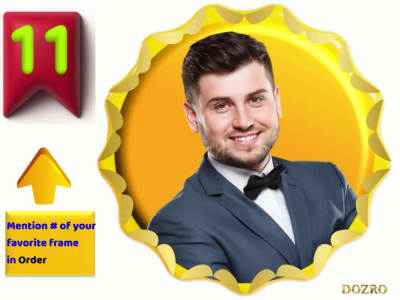 A profile picture for social media with beautiful frame background | Upwork