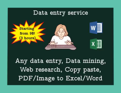 A complete data entry service, 3$ per hour | Upwork