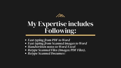 Data entry, PDF conversion, typing, copy paste & proofreading | Upwork