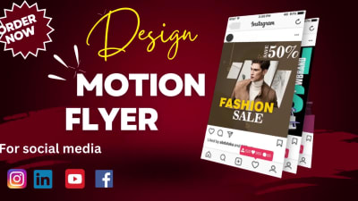 Animate motion flyer motion poster for events, party | Upwork