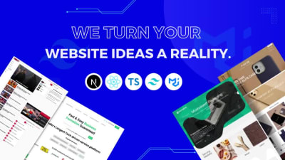 Nextjs tailwindcss reactjs typescript websites | Upwork