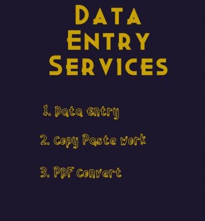 Excel data entry, PDF to excel, data analysis and web research | Upwork