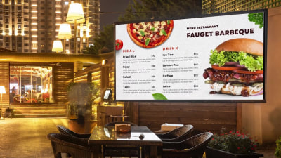 A restaurant Tv Screen Digital Menu Board, Digital Signage, food menu ...