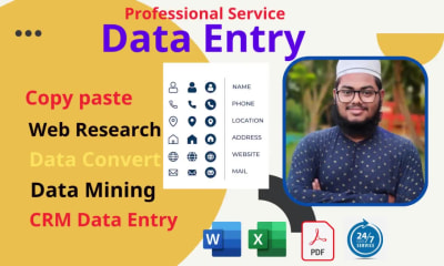 Fast and professional data entry and online research work for any company | Upwork
