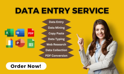 Data entry, web research, copy paste, typing, mining, scraping, excel | Upwork
