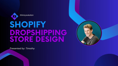 Your Shopify store design, Shopify dropshipping store | Upwork