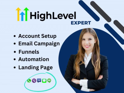 Landing page with GoHighLevel, GHL Automation and Account Setup | Upwork