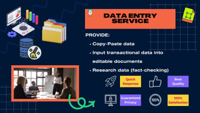 A reliable and accurate data entry service | Upwork