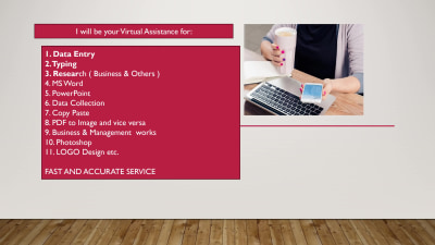 Typing, data entry , logo design, and market research works. | Upwork