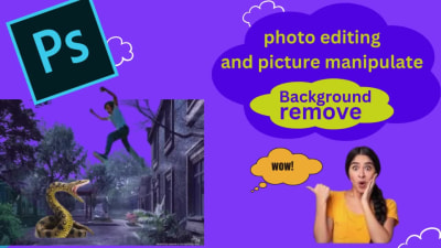 A professional graphic designer picture design Bg remove photo edit ...