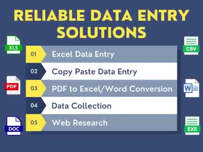 Get fast data entry,copy paste job, manual typing,any file to Word or Excel | Upwork