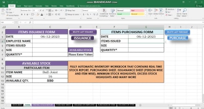 Complete Automatic Inventory Managemet On Excel | Upwork