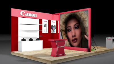 A realistic 3d booth Model rendering for your event | Upwork