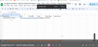Get Google Drive: Folders, Files, URLs, Size, Owners, Shared Users' Emails | Upwork