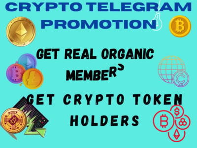 An organic telegram crypto channel promotion,telegram subscribers ...