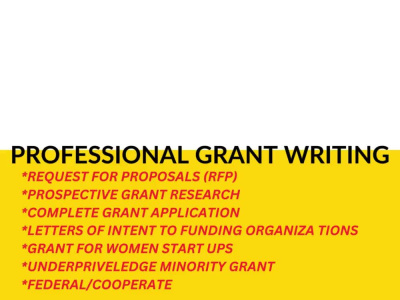 Grant research,grant application, grant proposal, grant writing | Upwork