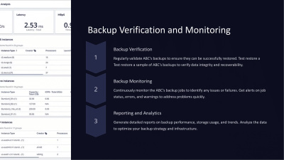 A backup & disaster recovery configured based on Veritas Backup Exec ...