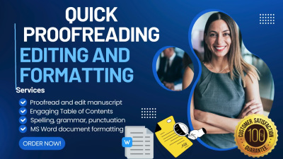 Best Proofreading, Editing & Formatting of All the Documents | Upwork