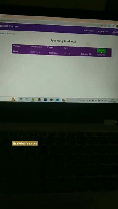 Online event management system in java spring boot | Upwork