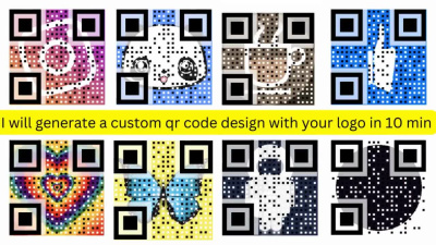 A custom qr code design with your logo in 10 min | Upwork