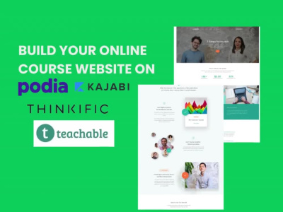 Modern online course website on teachable, thinkific, kajabi, kajabi course | Upwork