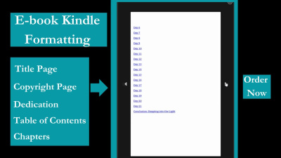 Book Formatted to Amazon Kindle Direct Publishing Ebook/E-pub/Kpf ...