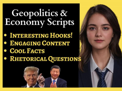 YouTube scripts on politics, current affairs, war and economy | Upwork