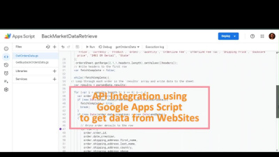 API Integration on Apps Script to fetch Website's data to Google Sheets | Upwork