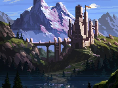 Lovely pixel art background| pixel animation| environment tileset for ...
