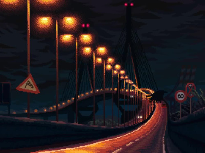 Pixel art background animated gif | landscape animation | loop scenery ...