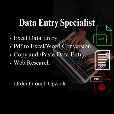 A Reliable Data Entry Specialist | Upwork
