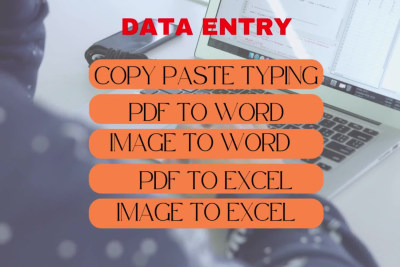 Fast Data Entry, Manual Typing, File Conversion to Word/Excel within ...