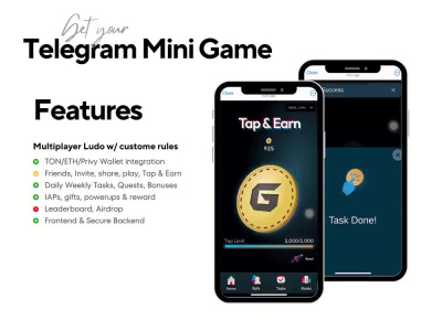 Telegram Mini app, crypto app, miner | Upwork