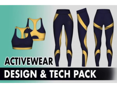 Sport bra tech pack leggings tech pack for manufacture ready | Upwork