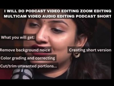 Podcast video editing zoom edit multicam video audio editing podcast ...