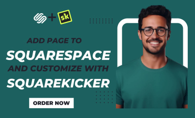 Add page to squarespace and customize squarespace with squarekicker | Upwork