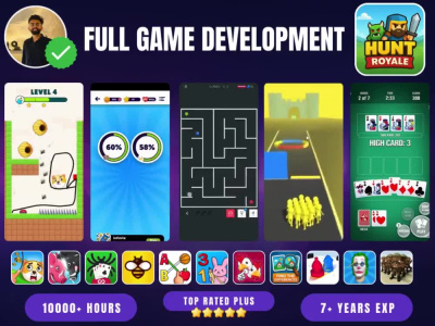 Full Unity Game Development – 2D/3D Games, Ready for Launch | Upwork