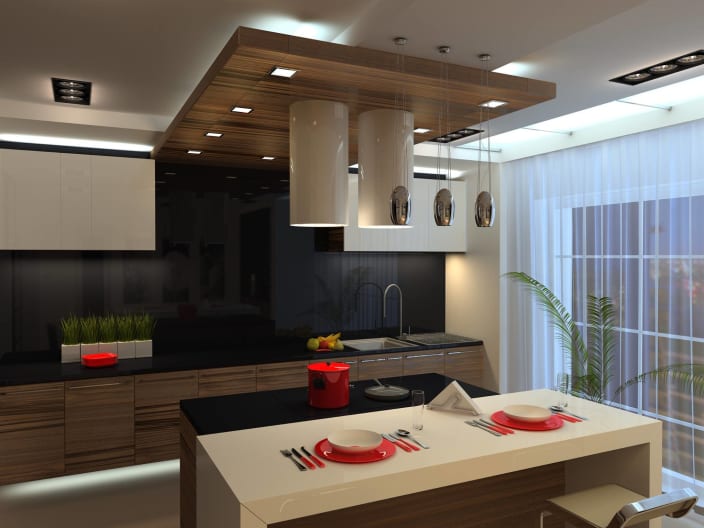 False Ceiling Design For Open Kitchen | Homeminimalisite.com