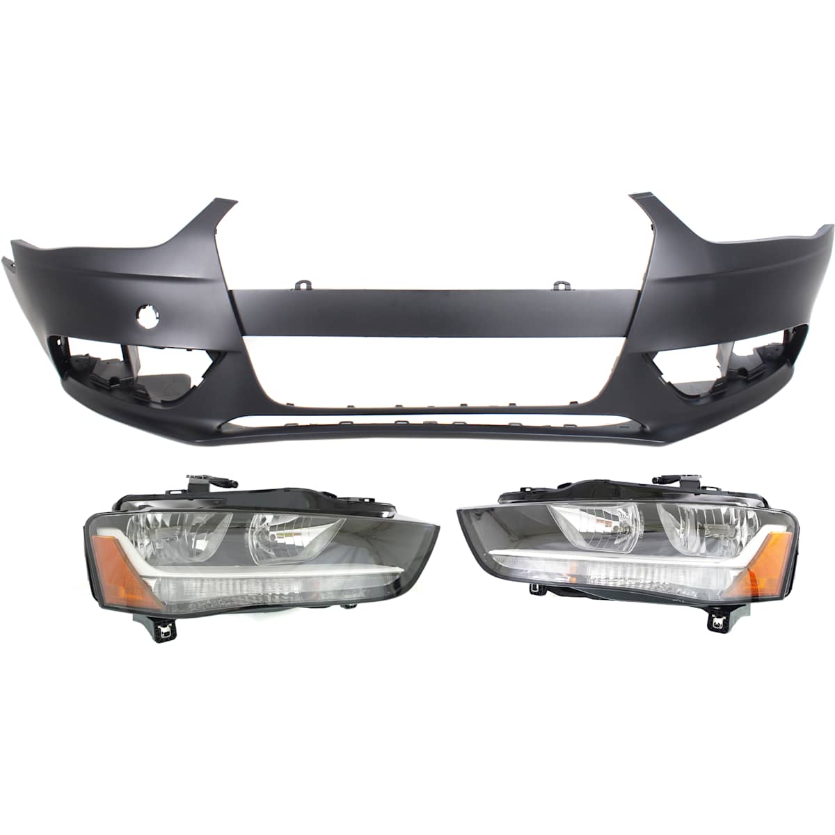 2014 Audi A4 Driver and Passenger Side Headlight Kit, With bulb(s ...